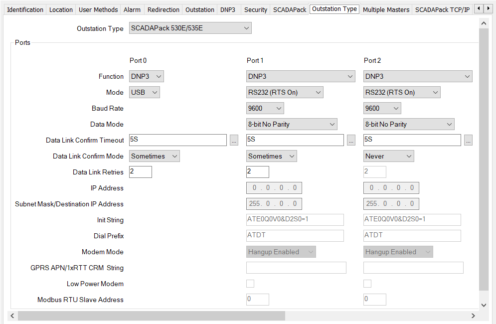 DNP3 SCADAPack Driver Guide - Configure the Properties of the Individual Ports (Configuring DNP3 ...